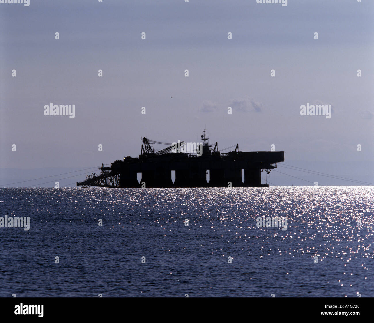 Semi Submersible Oil and Gas Pipe Laying Barge Firth of Forth Scotland ...