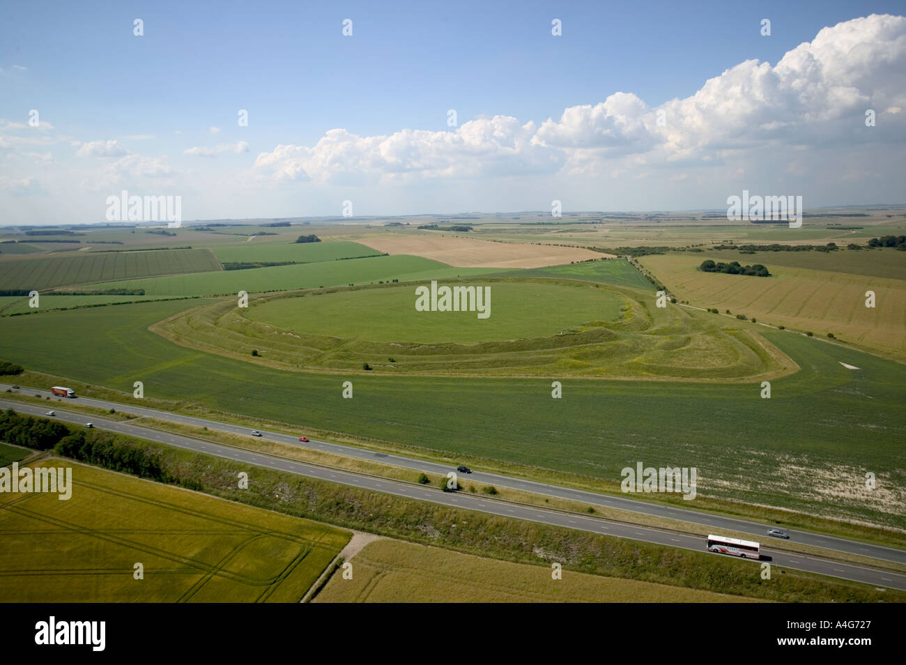 aerial Neolithic Fort Salisbury Plain uk Stock Photo - Alamy