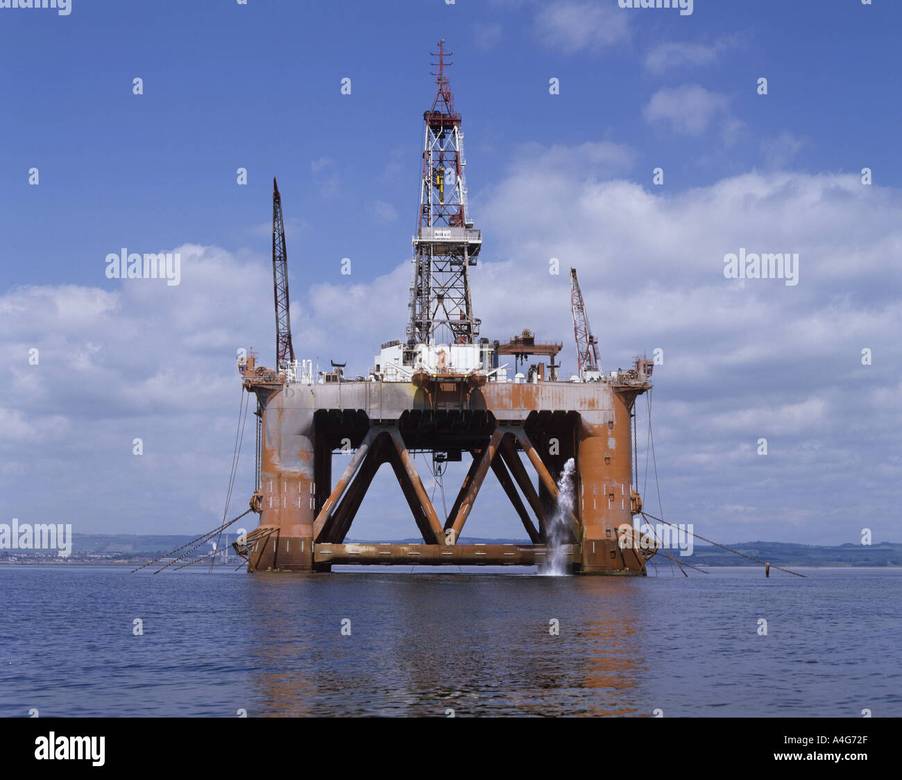 Semi Submersible Oil Rig Firth of Forth Scotland Stock Photo - Alamy