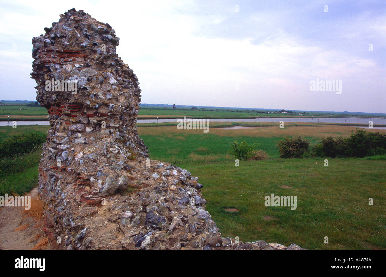 Burgh castle Roman fort Norfolk England Stock Photo - Alamy
