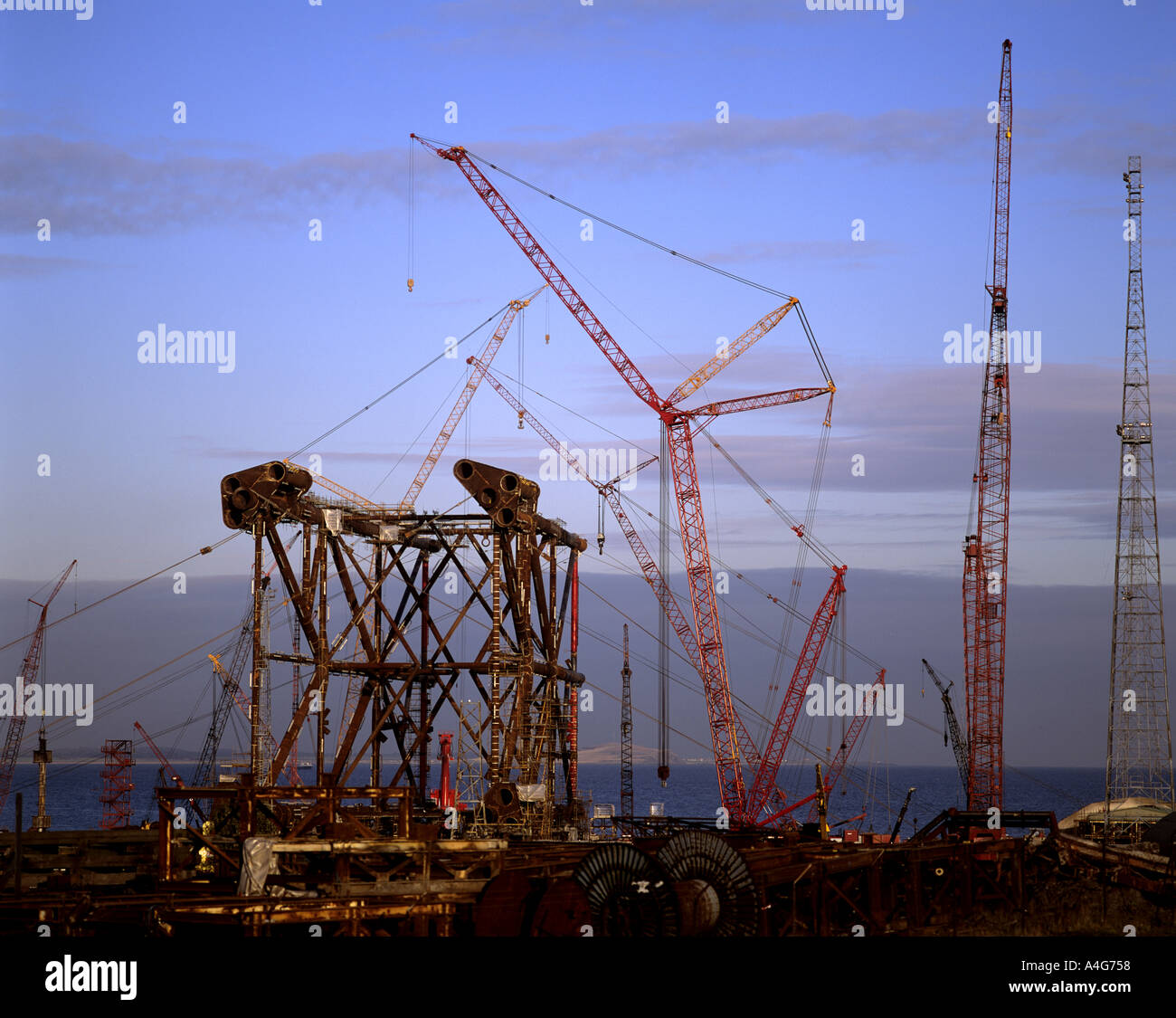 Platform jacket offshore construction yard hi-res stock photography and ...