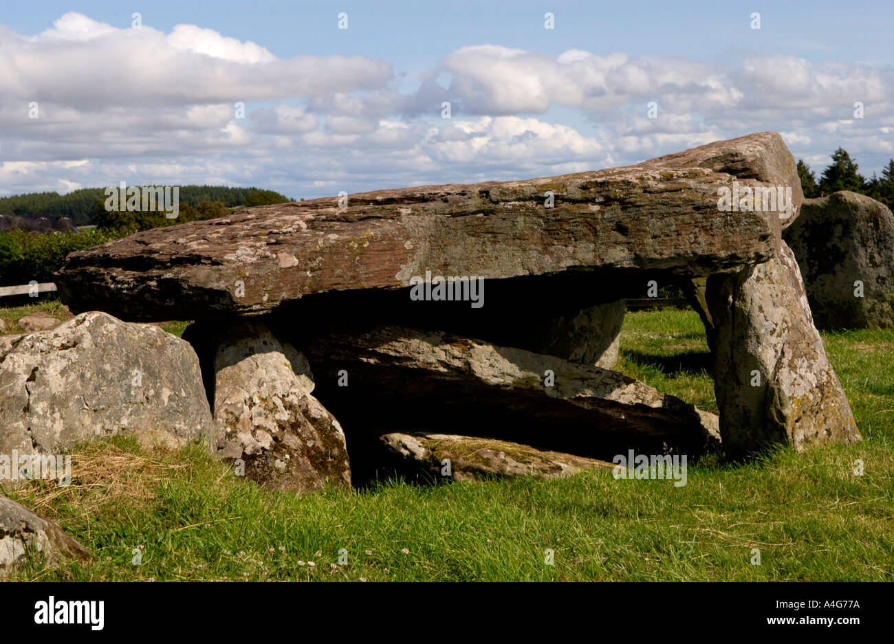 Arthurs Stone a burial chamber set on a hill top near Dorstone Golden ...