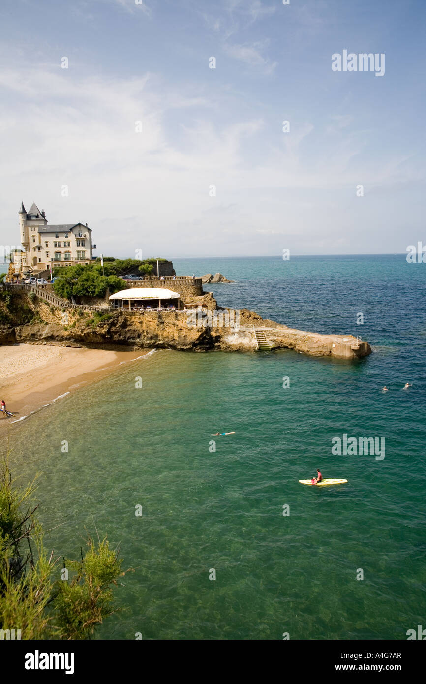 Biarritz france beach sunbathing hi-res stock photography and images ...