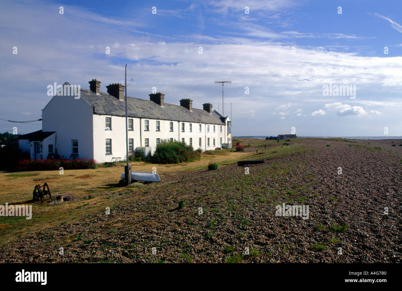 Coastguard cottages Shingle street Suffolk England Stock Photo - Alamy