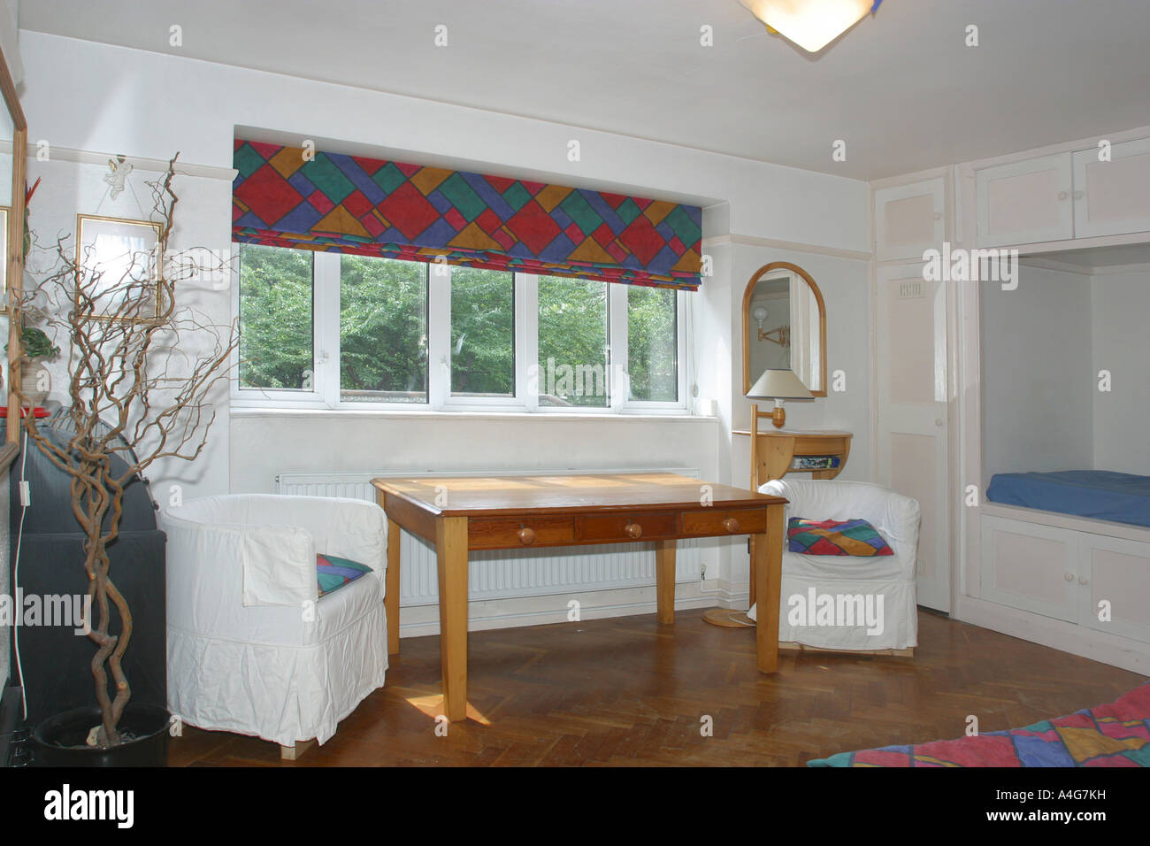Interior of block of apartment flats in Docklands East London GB UK ...