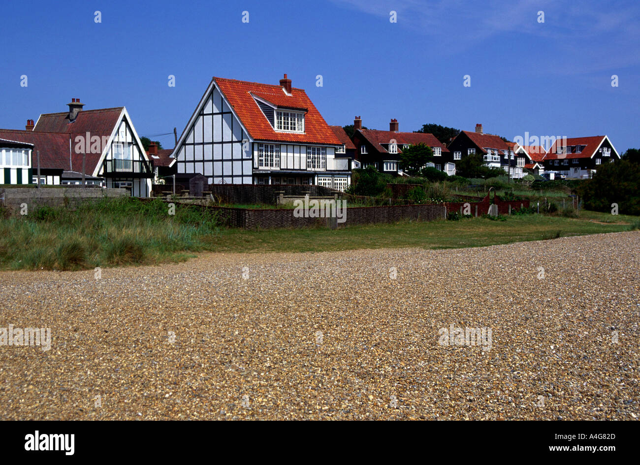 Seaside houses Thorpeness Suffolk England Stock Photo - Alamy