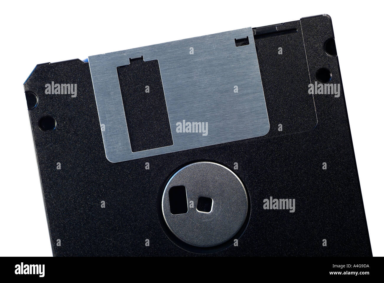 Computer Floppy Disk Close Up Against a White Background Stock Photo ...