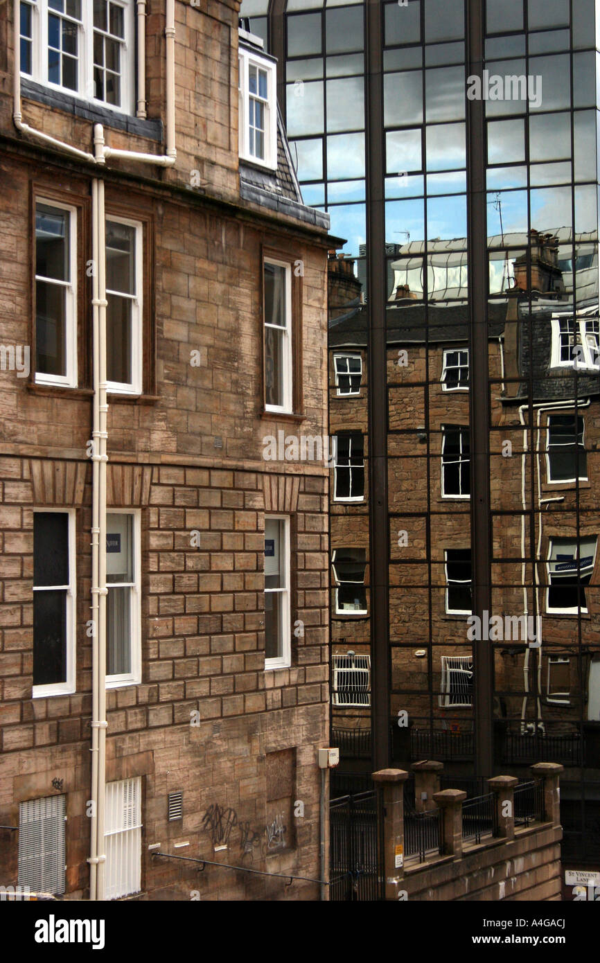 Street in central Glasgow, city urban architecture, Scotland Stock ...
