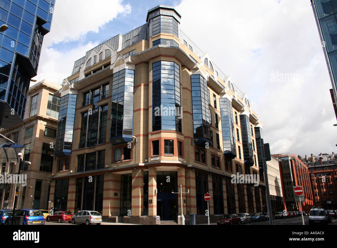 Street in central Glasgow, city urban architecture, Scotland Stock ...