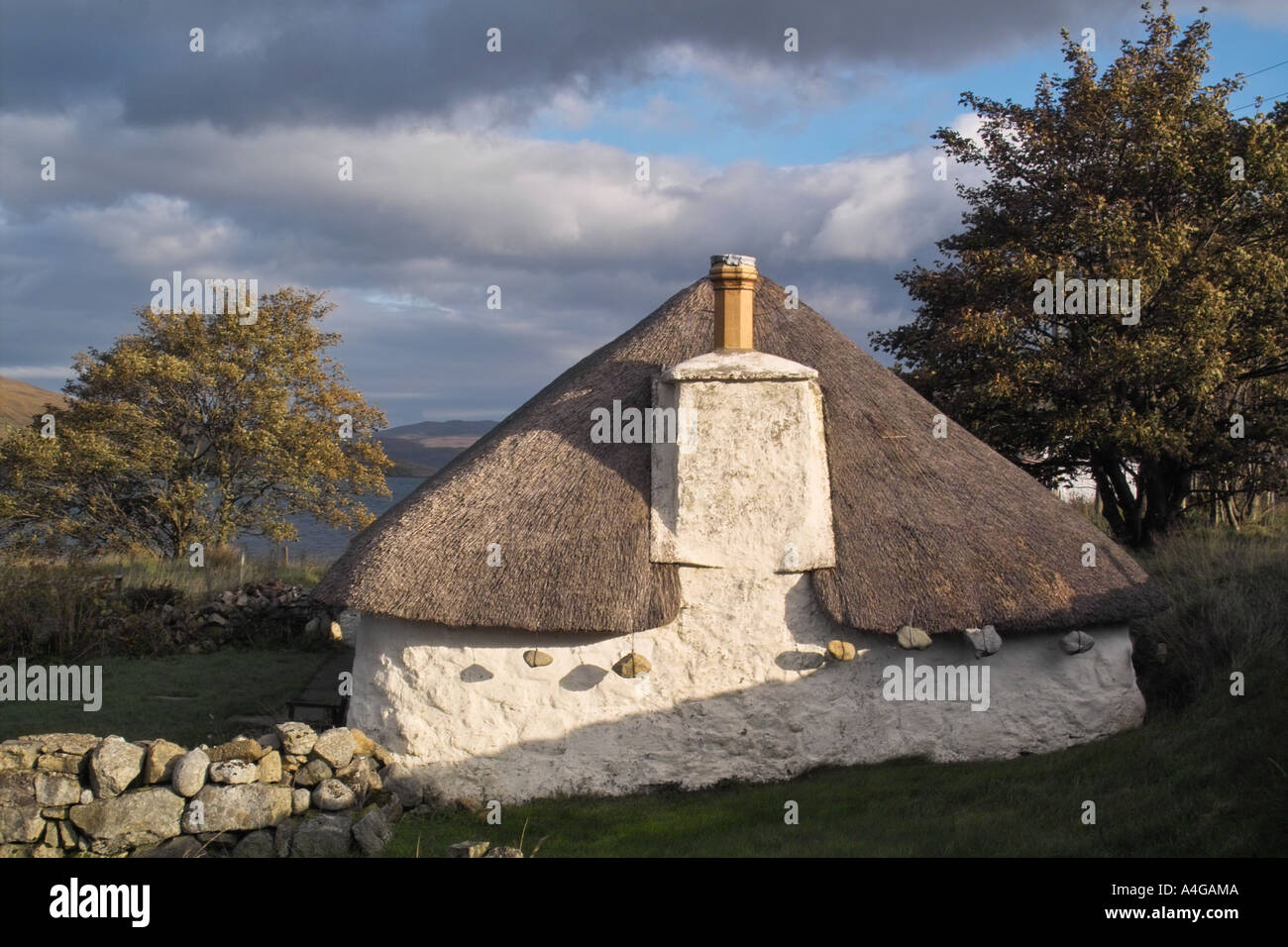 Original crofter's cottage at Luibh, Isle of Skye, Western Highlands ...