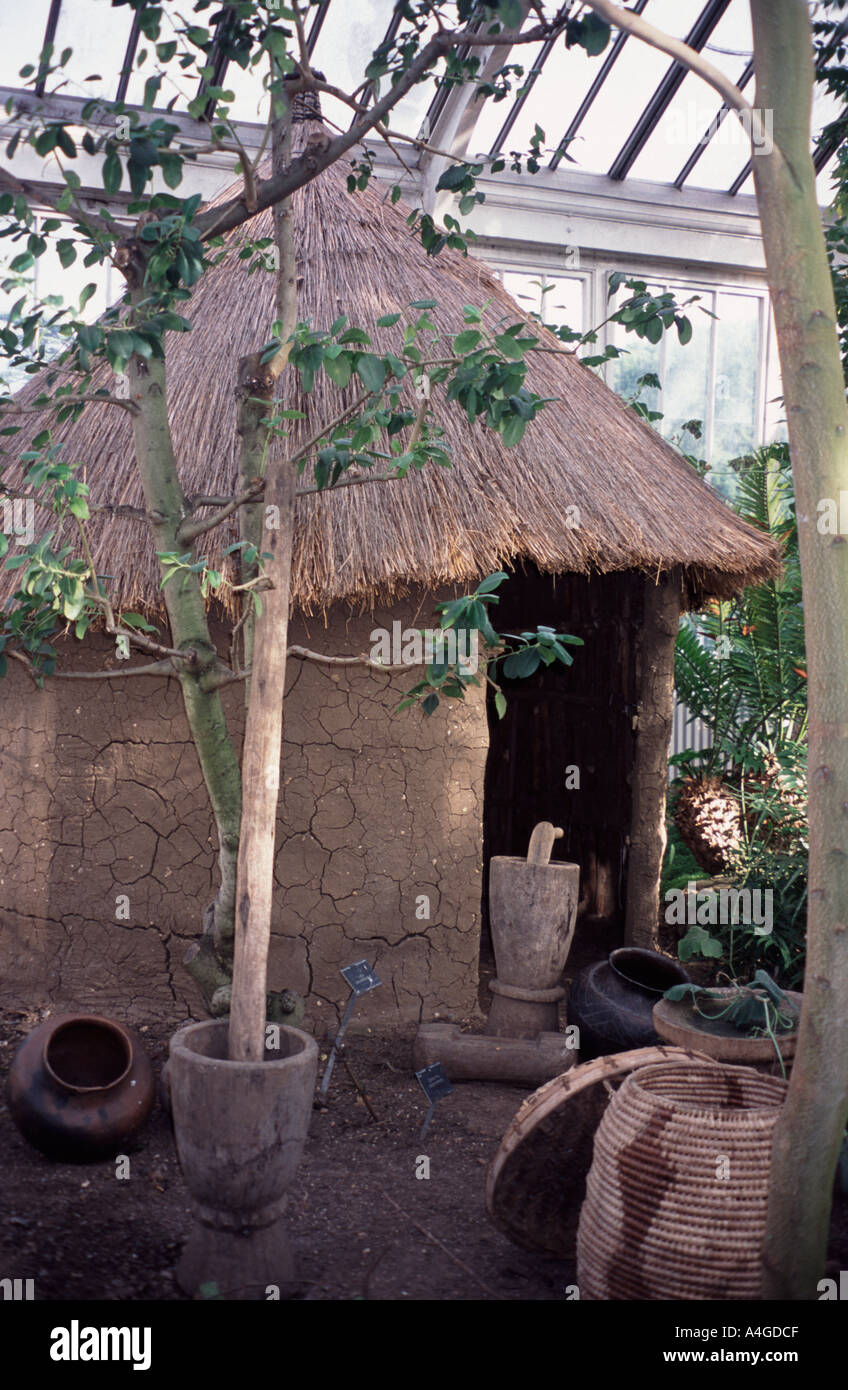 Native African hut Kew Gardens Surrey, England UK Stock Photo - Alamy