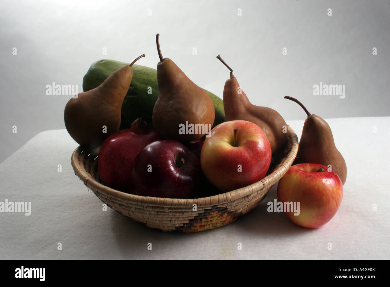 Fruit in Native American Basket Stock Photo - Alamy