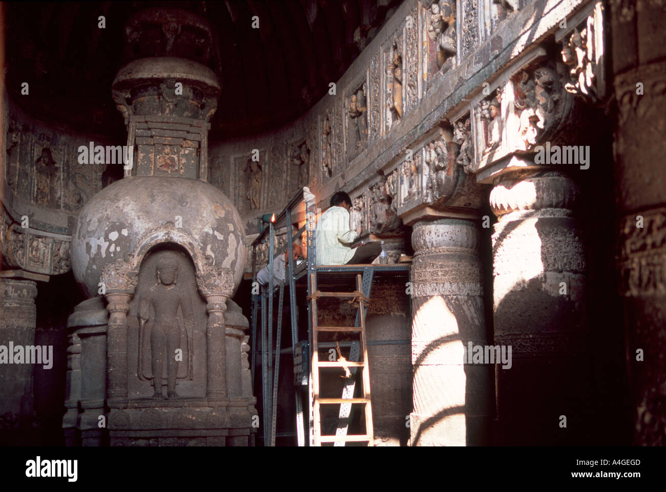 Ajanta cave 19 hi-res stock photography and images - Alamy