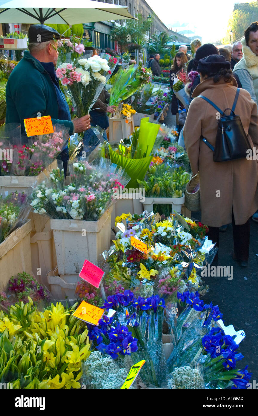 Columbia Road flower market in Shoreditch East End of London England UK ...