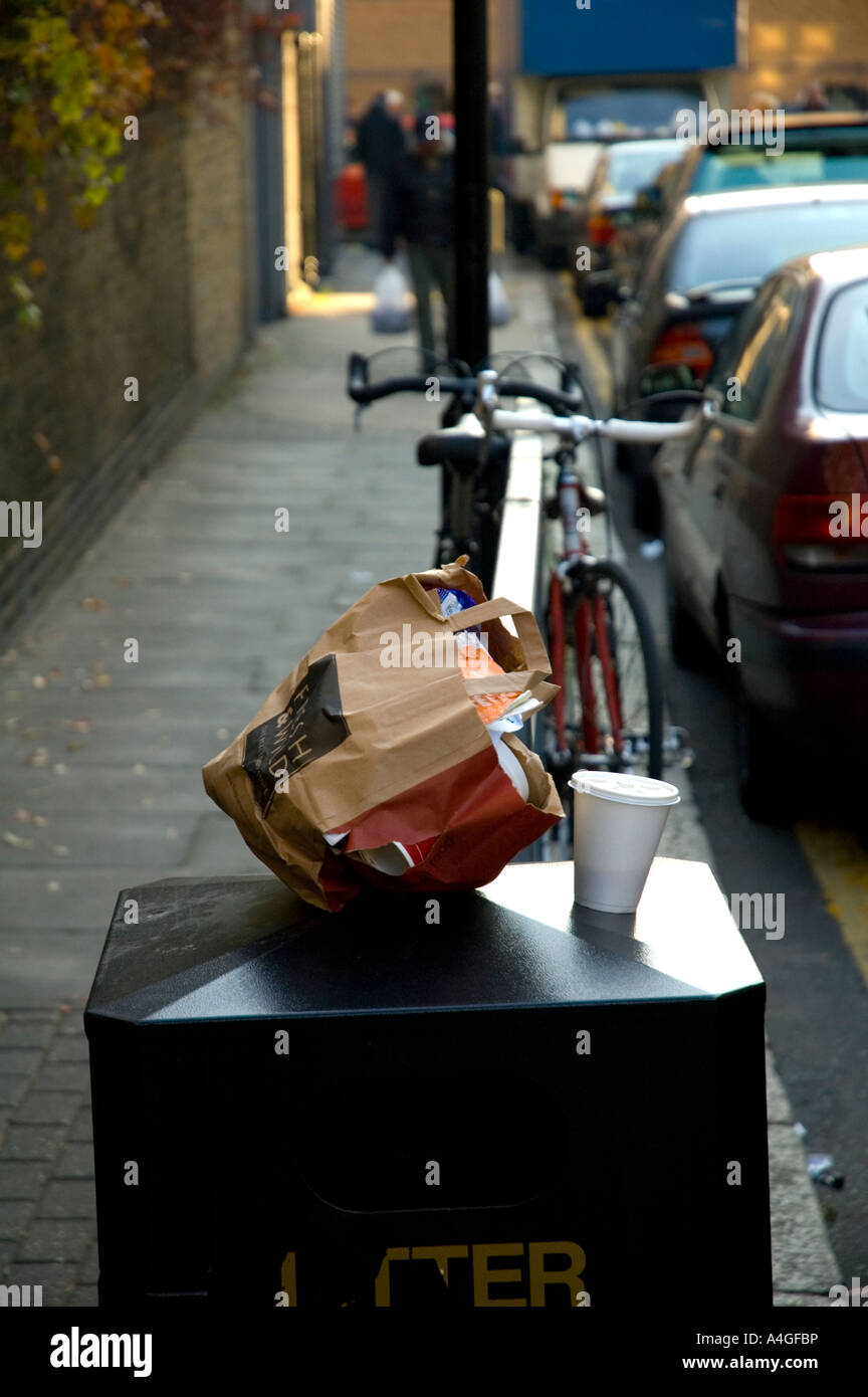 Litter in London England UK Stock Photo - Alamy