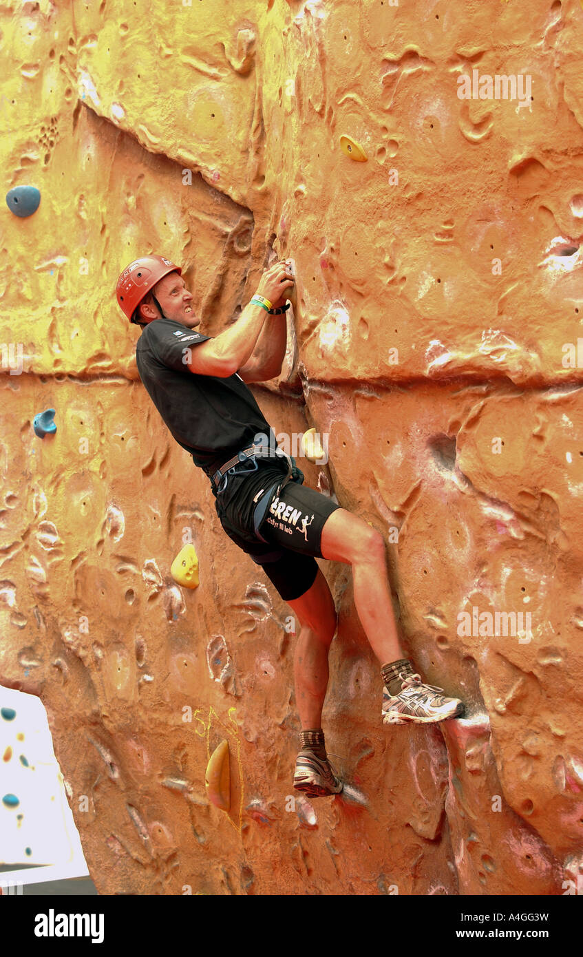 Competitors climbing in the Rat Race Urban Adventure Race Ratho ...