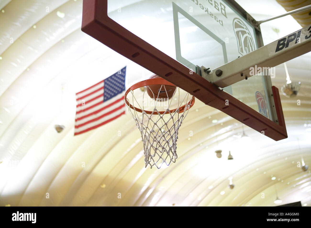The basketball falls through the basket hi-res stock photography and ...