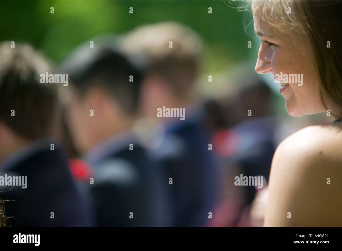 Commencement Day ceremony at a private boarding high school USA June ...