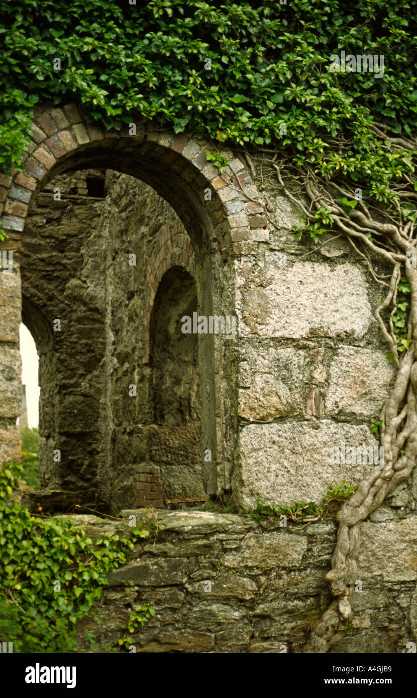 France arched window of ruined building Stock Photo - Alamy