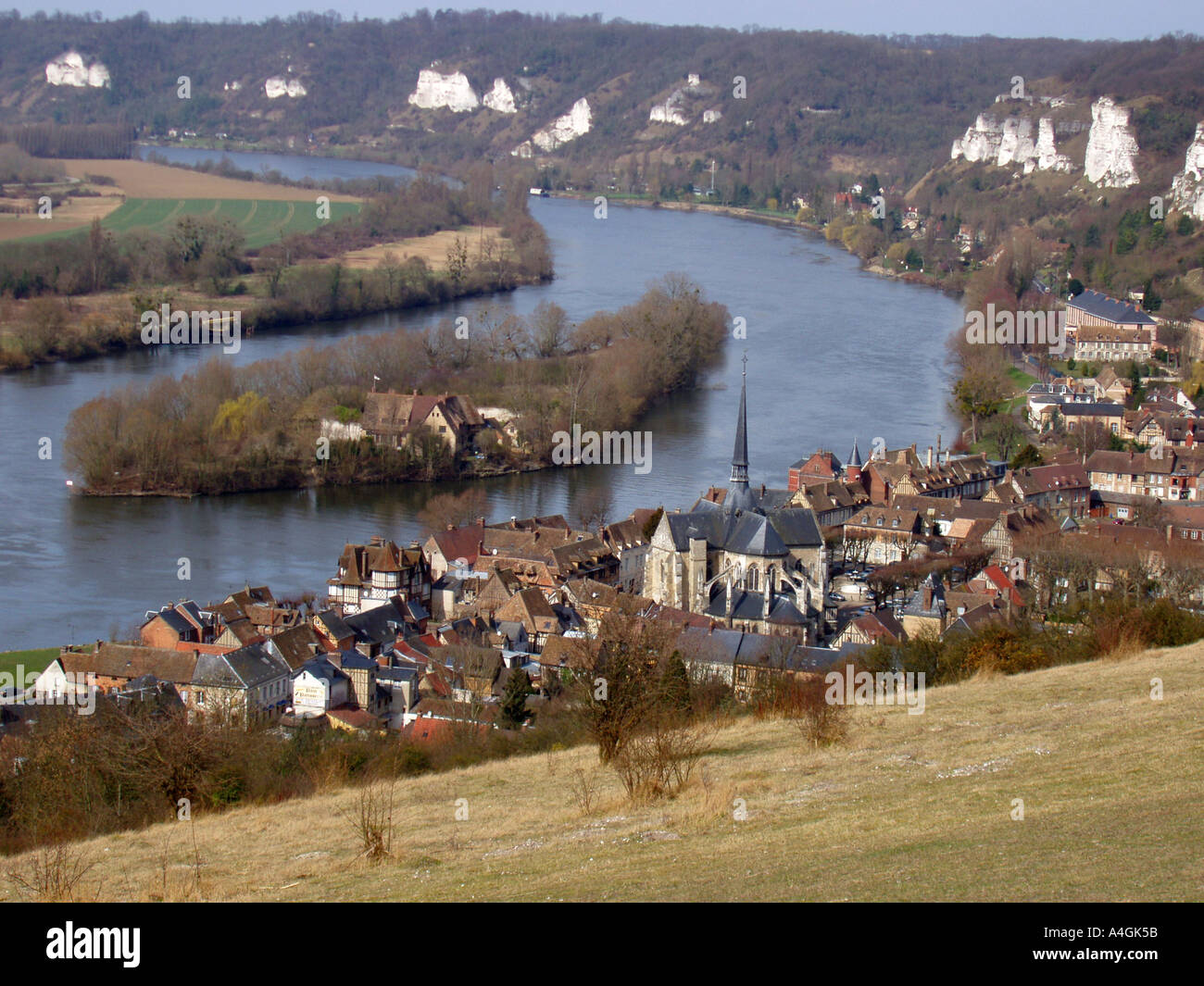 Les Andelys and Chateau Gaillard in the Seine valley Normandy Calvados ...