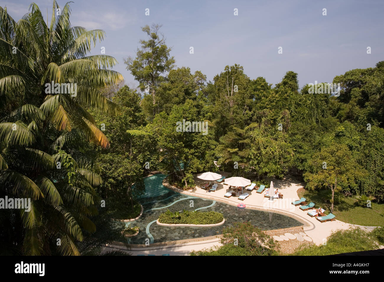 Malaysia Kedah Langkawi Datai Bay Andaman Resort pool Stock Photo - Alamy