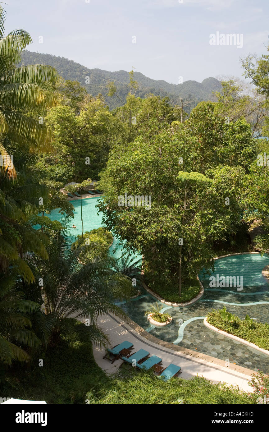 Malaysia Kedah Langkawi Datai Bay Andaman Resort pool Stock Photo - Alamy