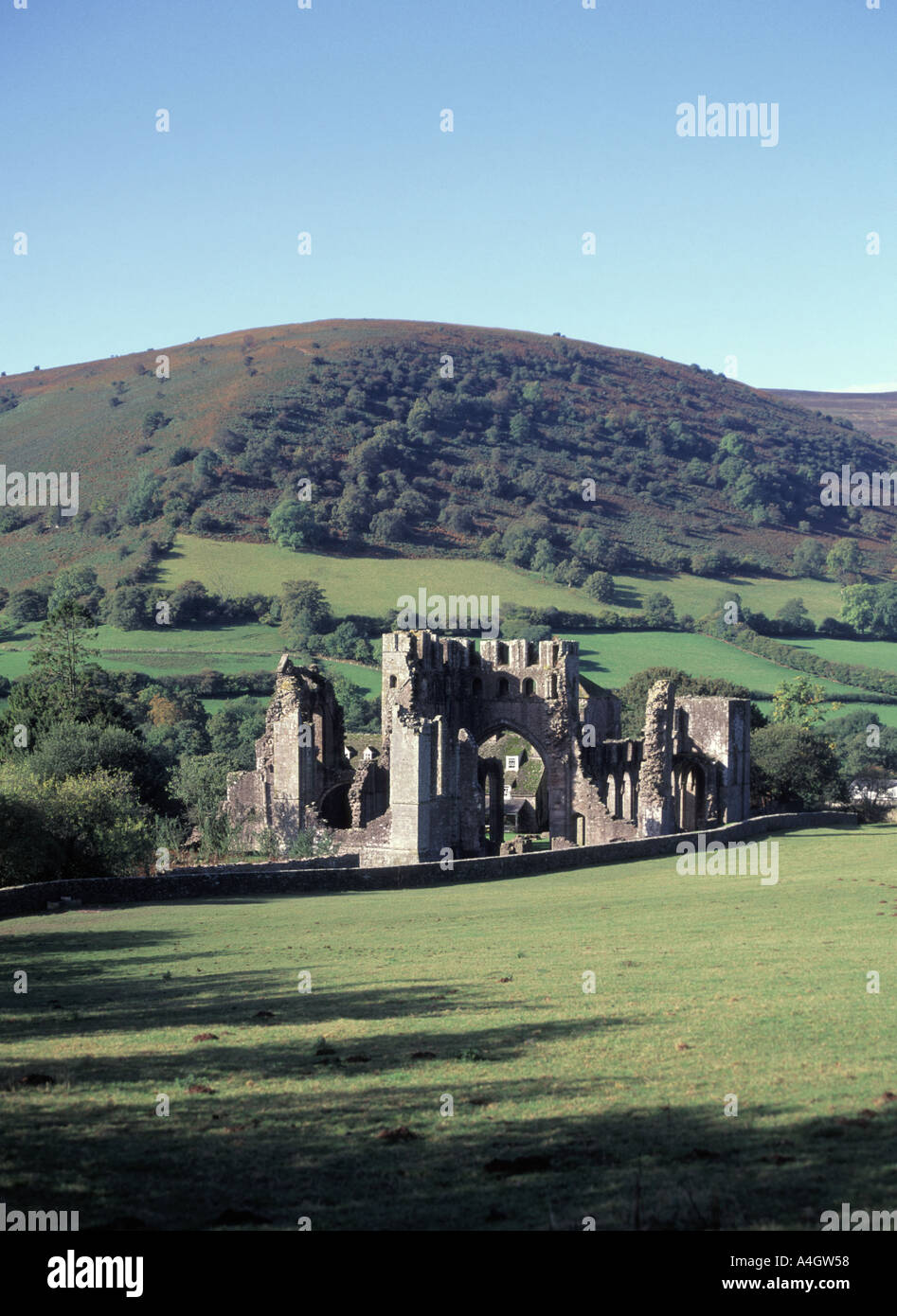 Ruins of Llanthony Priory Abbey in Brecon Beacons National Park Black ...