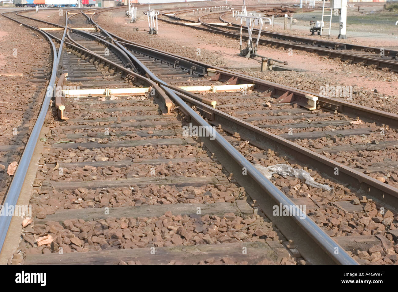Rail station with direction in France Stock Photo - Alamy