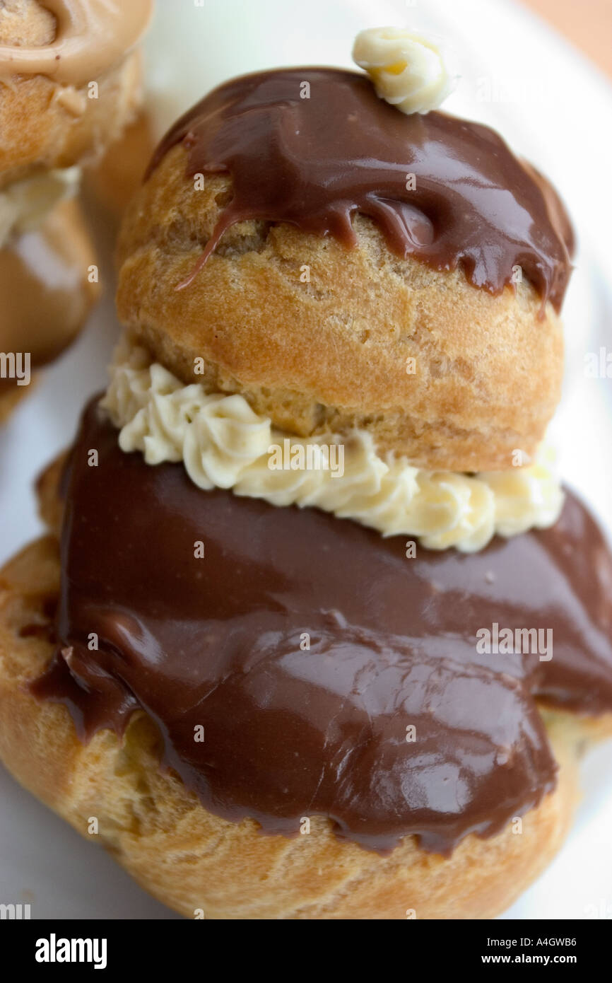 french delicious religieuse patisserie Stock Photo - Alamy