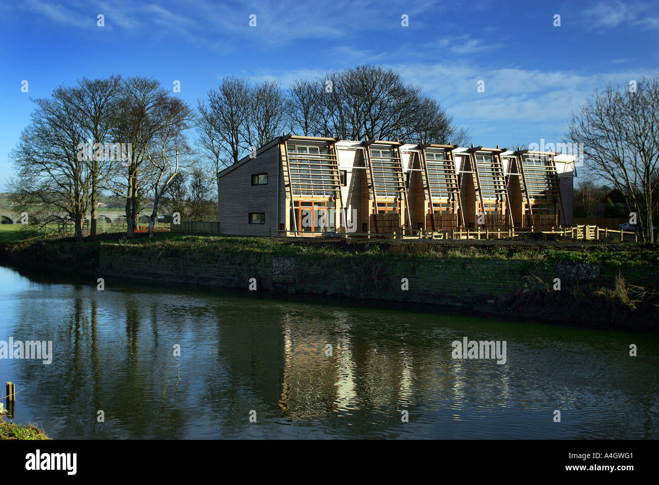 Eco housing at Langport Somerset UK Stock Photo - Alamy