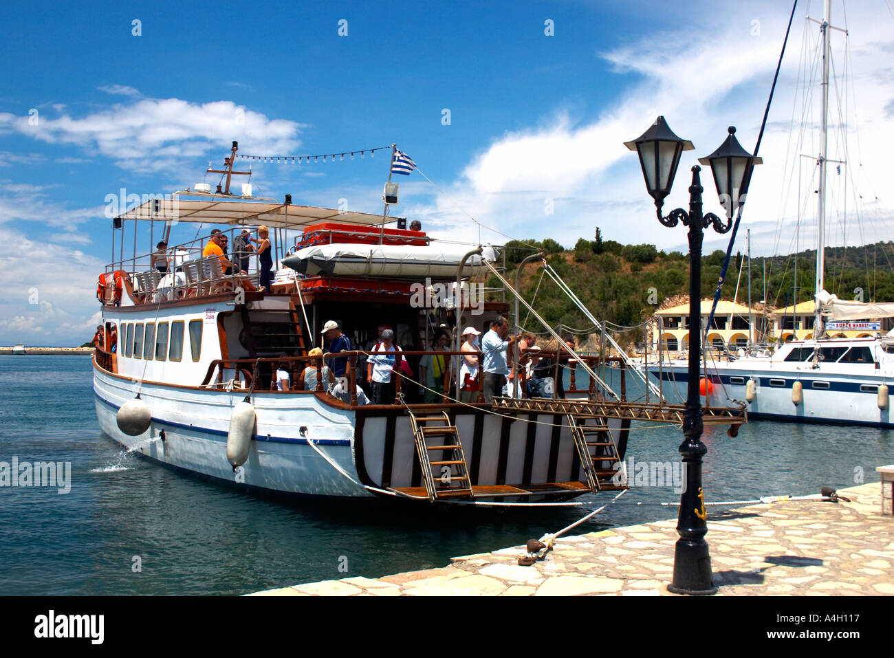 Ferry Boat Sivota Greek Ionian Mainland Epirus Region Greece Europe ...