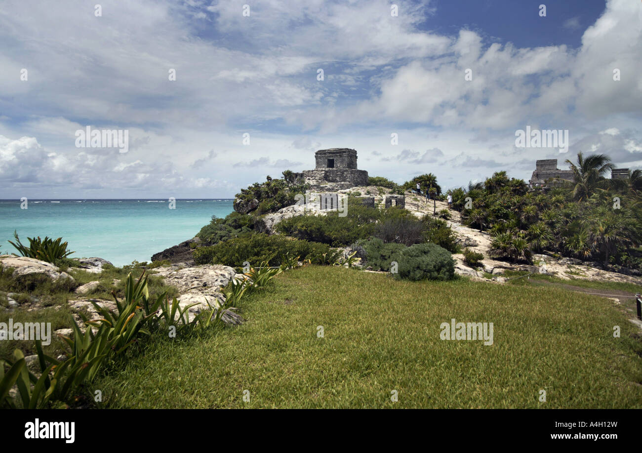 Maya, El Castillo, Pyramid in Tulum, Tulum, Quintana Roo, Yucatan ...