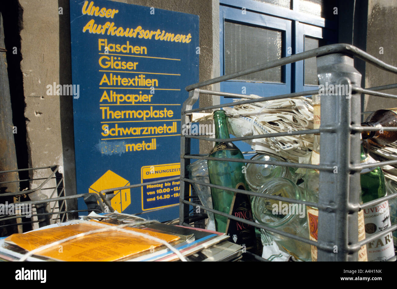 Collection point for recyclable goods SERO, East-Berlin, GDR Stock ...