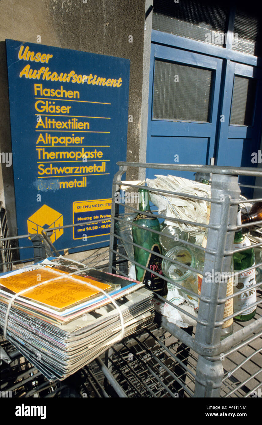 Collection point for recyclable goods SERO, East-Berlin, GDR Stock ...