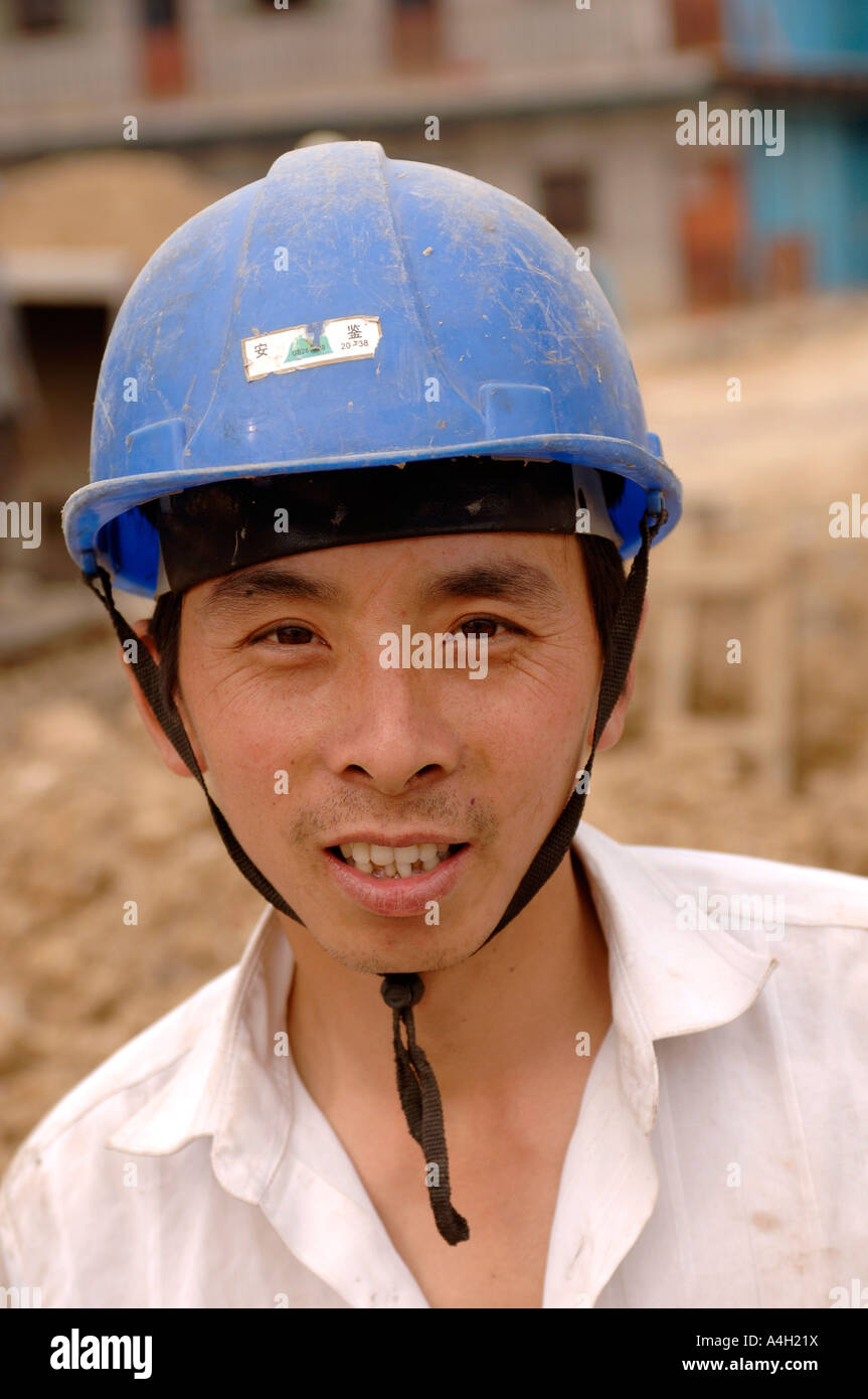 Portrait of a construction worker, Beijing, China Stock Photo - Alamy
