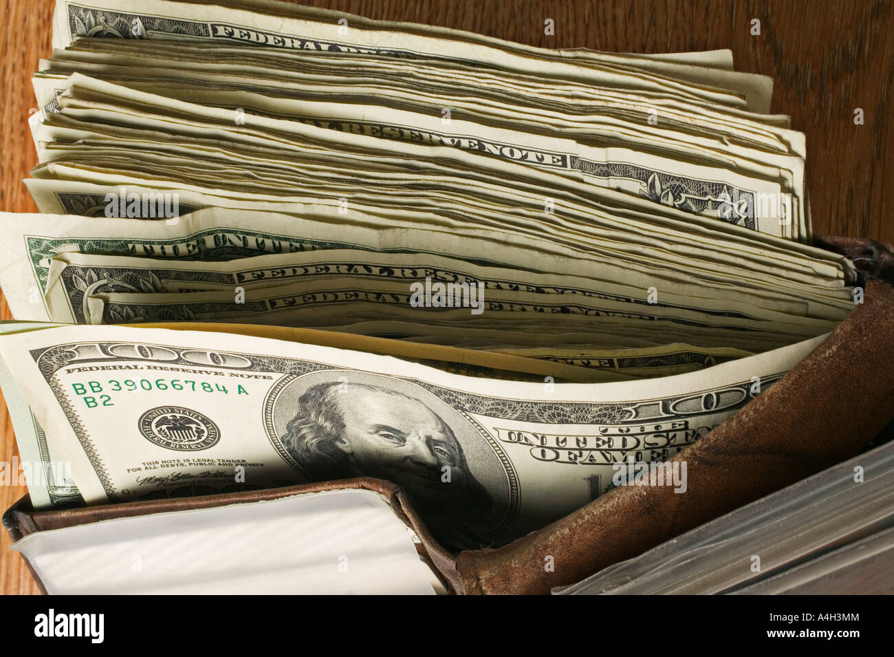 Money and wallet Stock Photo - Alamy