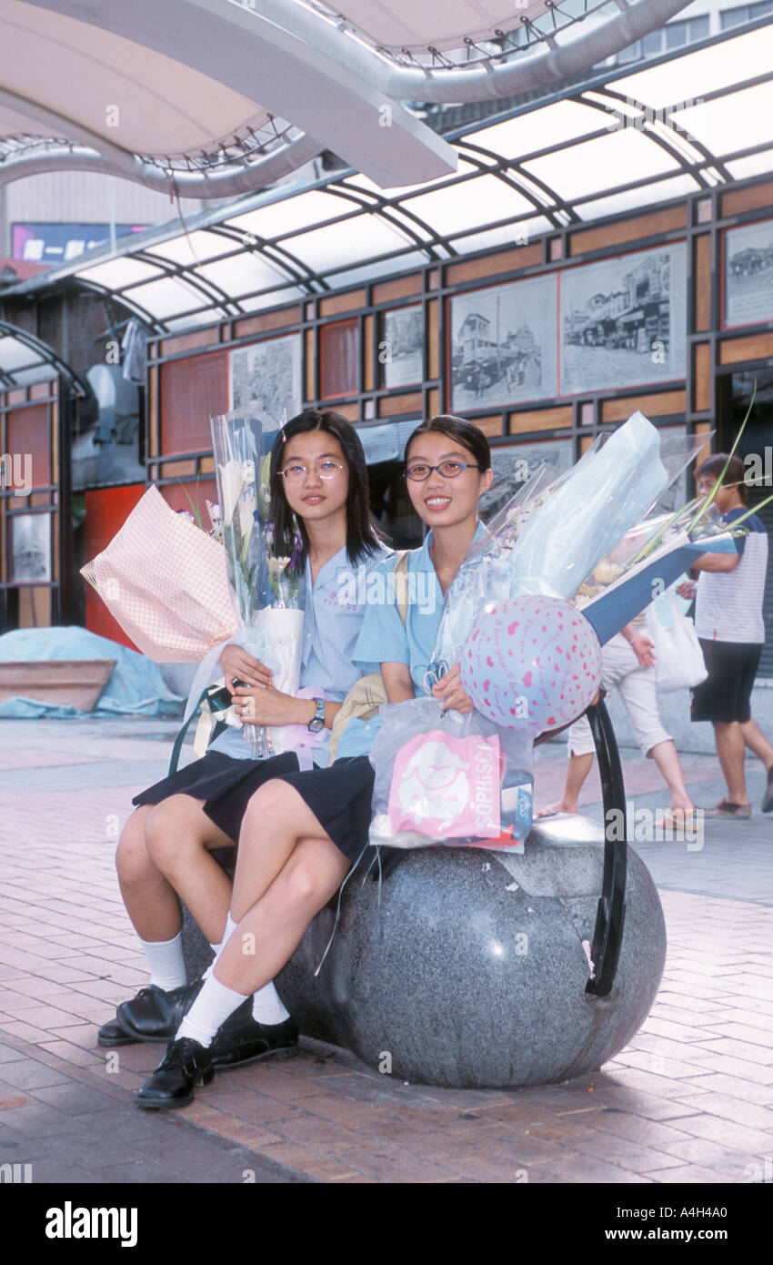 Chinese Taiwanese School Girls In Uniform Taiwan Republic of China ...