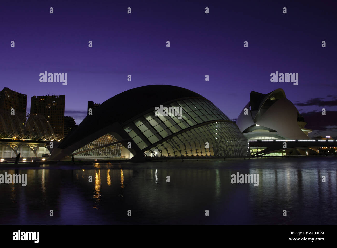 Valencia Spain the modern architecture of the Hemisferic IMAX complex ...