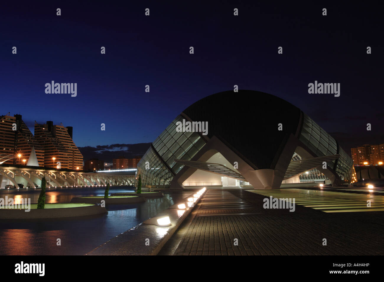 Valencia Spain the modern architecture of the Hemisferic IMAX complex ...