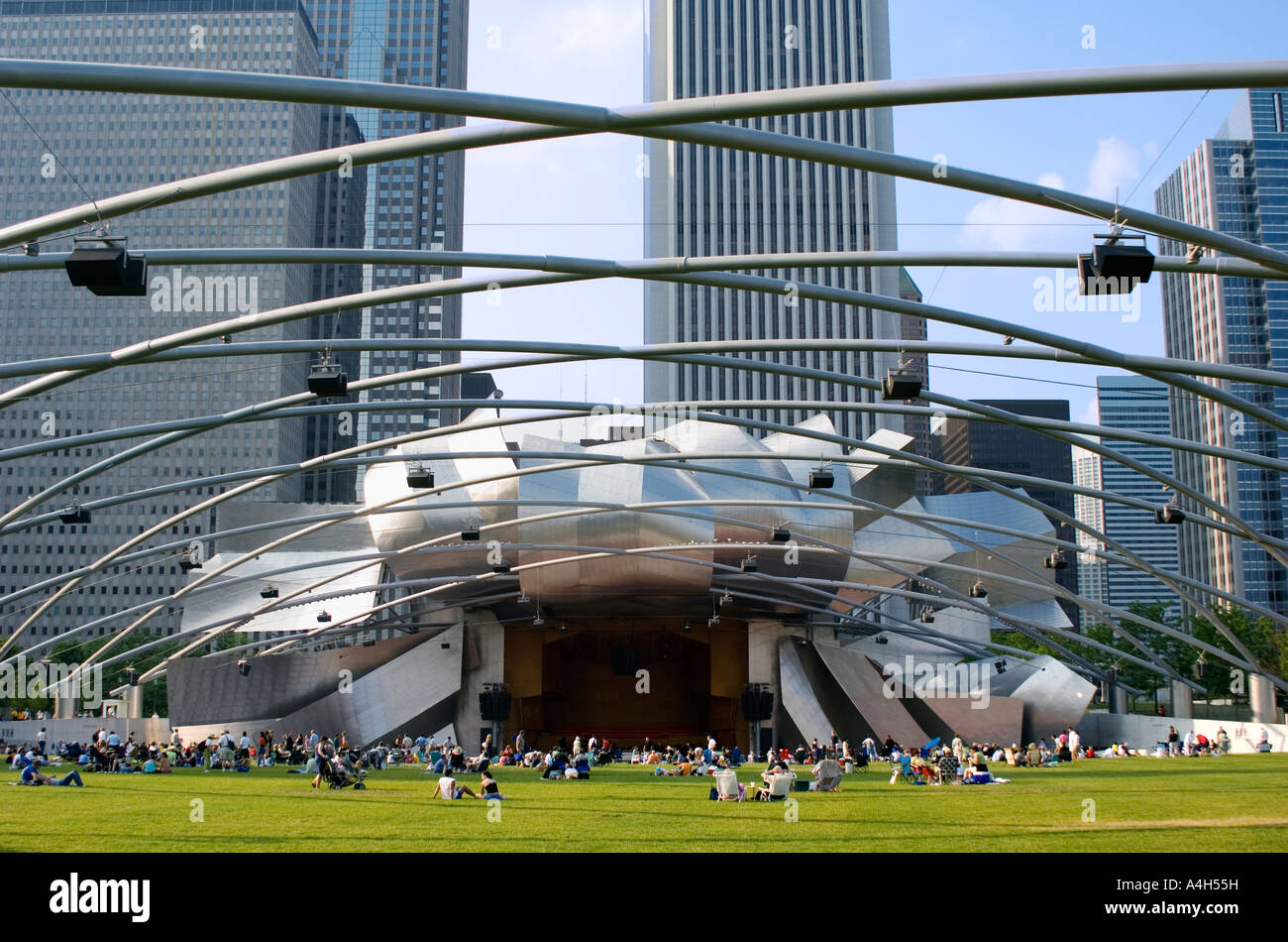 Frank Gehry designed the Jay Pritzker Pavilion at Millennium Park ...