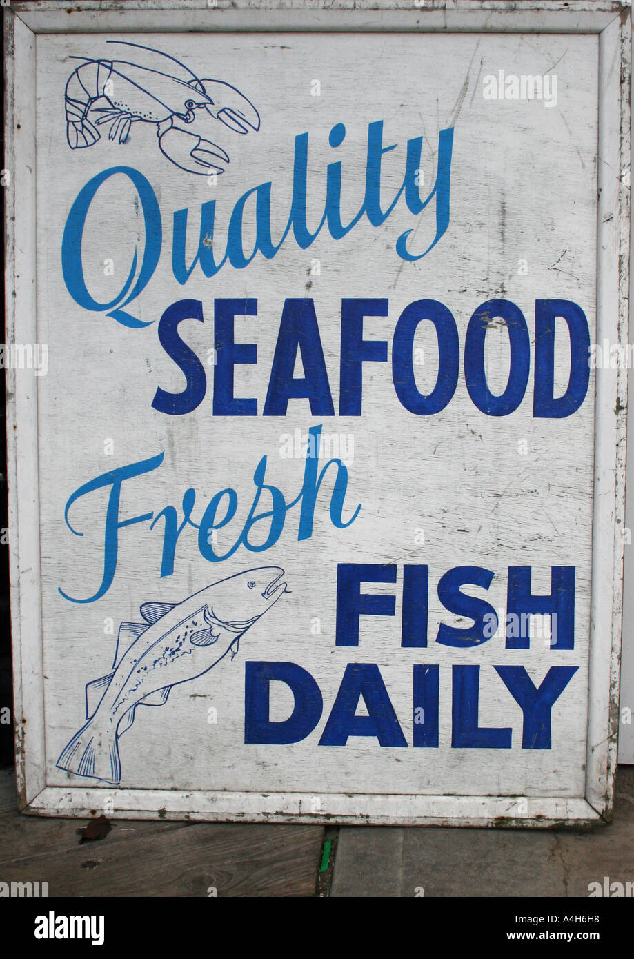No signboard seafood hi-res stock photography and images - Alamy