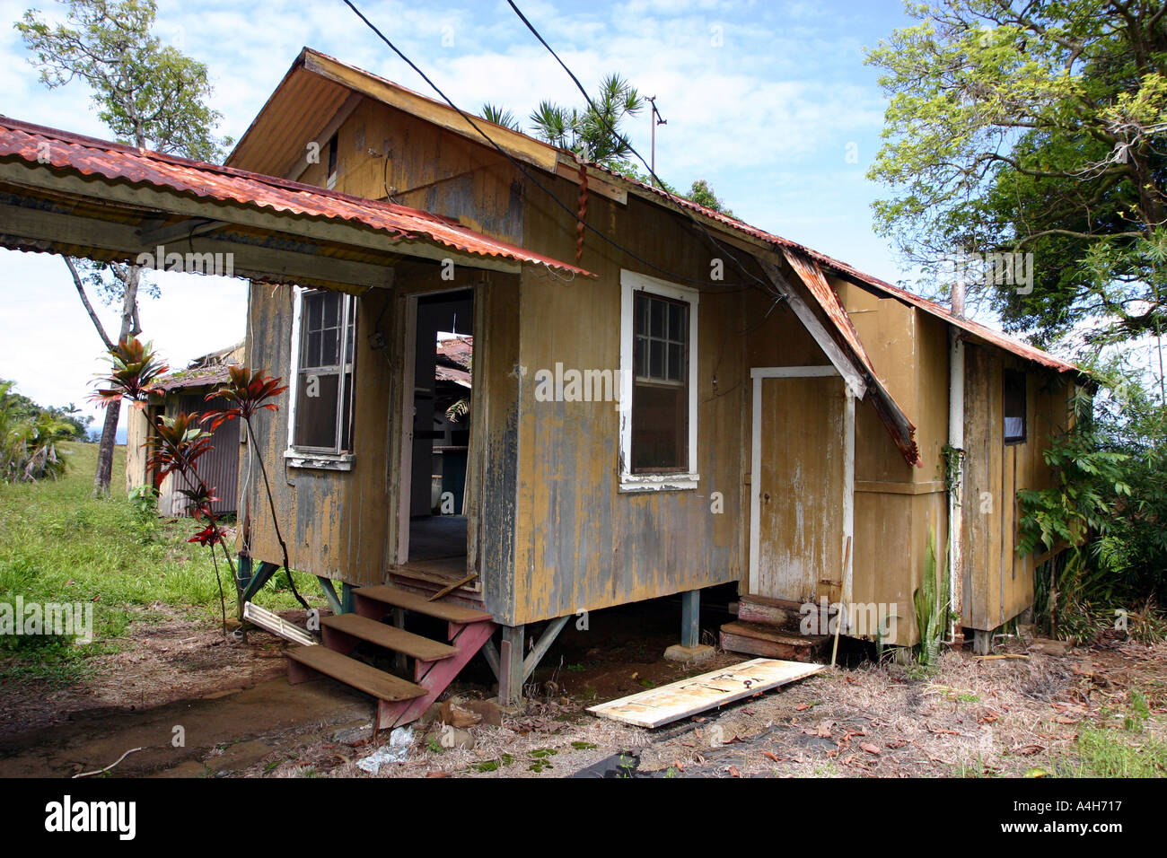 Hawaii On Rundown Building