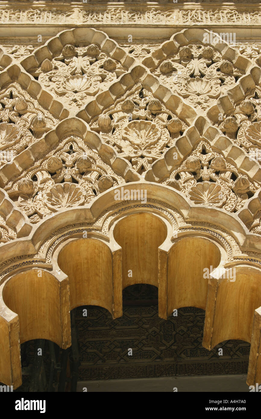 Seville Spain Detail of Moorish architecture in Real Alcazar Stock ...