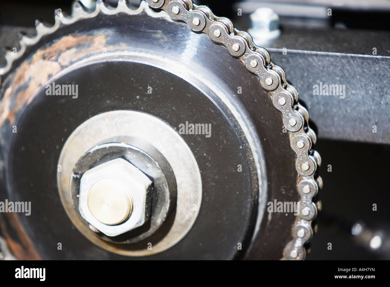 bike chain, chain, machinery, sprocket, teeth, chain, round, movement ...