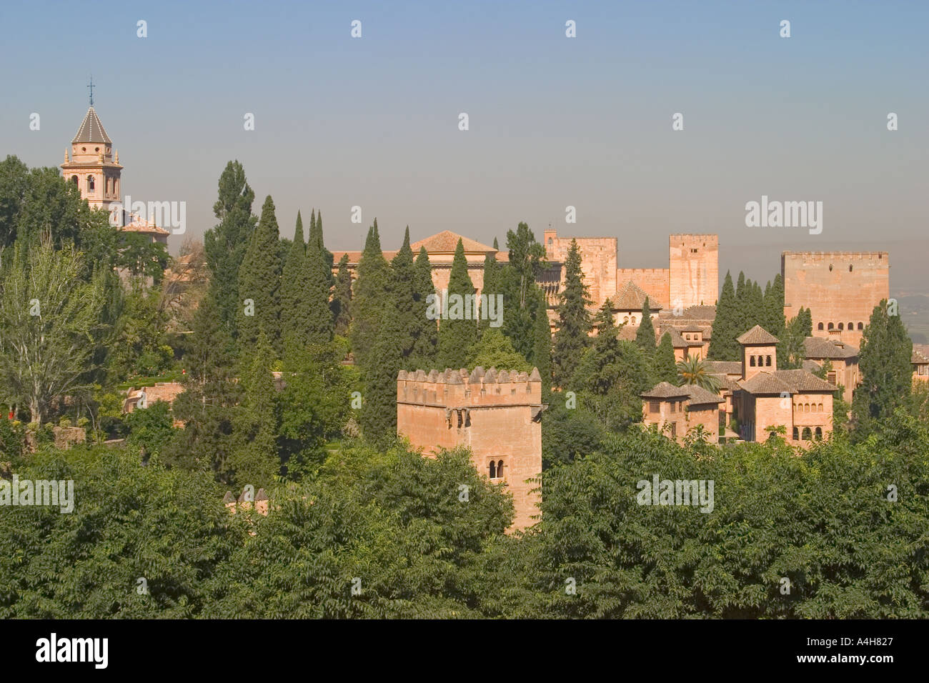 Granada, Spain. La Alhambra and Alcazaba complex seen from the ...