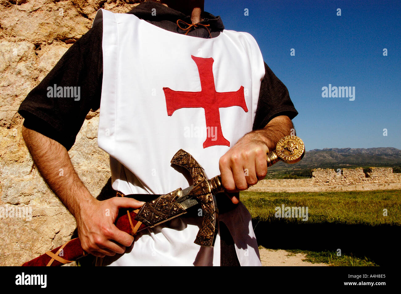 Spain Tarragona Templar castle of Marivet Stock Photo - Alamy