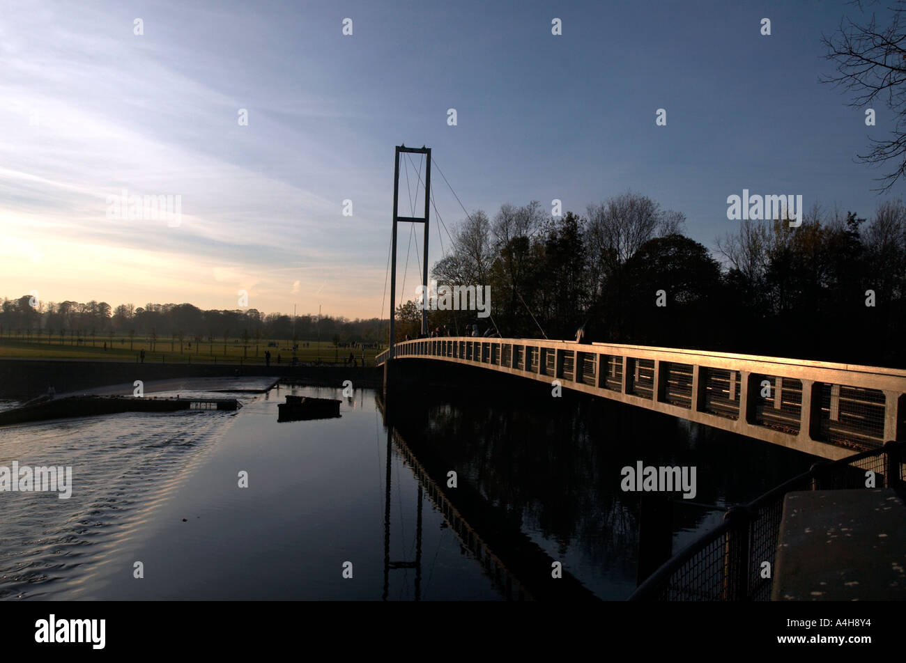 Blackweir River Taff Pontcanna Fields Cardiff Suburbs South Wales Stock ...