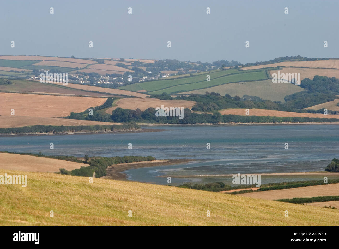 The beautiful rolling hills around Kingsbridge and Salcombe estuary in ...