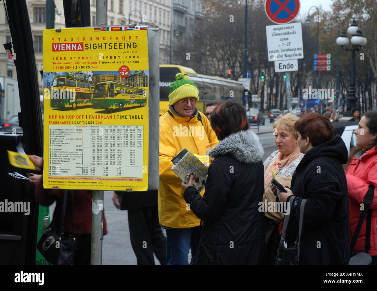Sightseeing bus stop Vienna Austria Stock Photo - Alamy