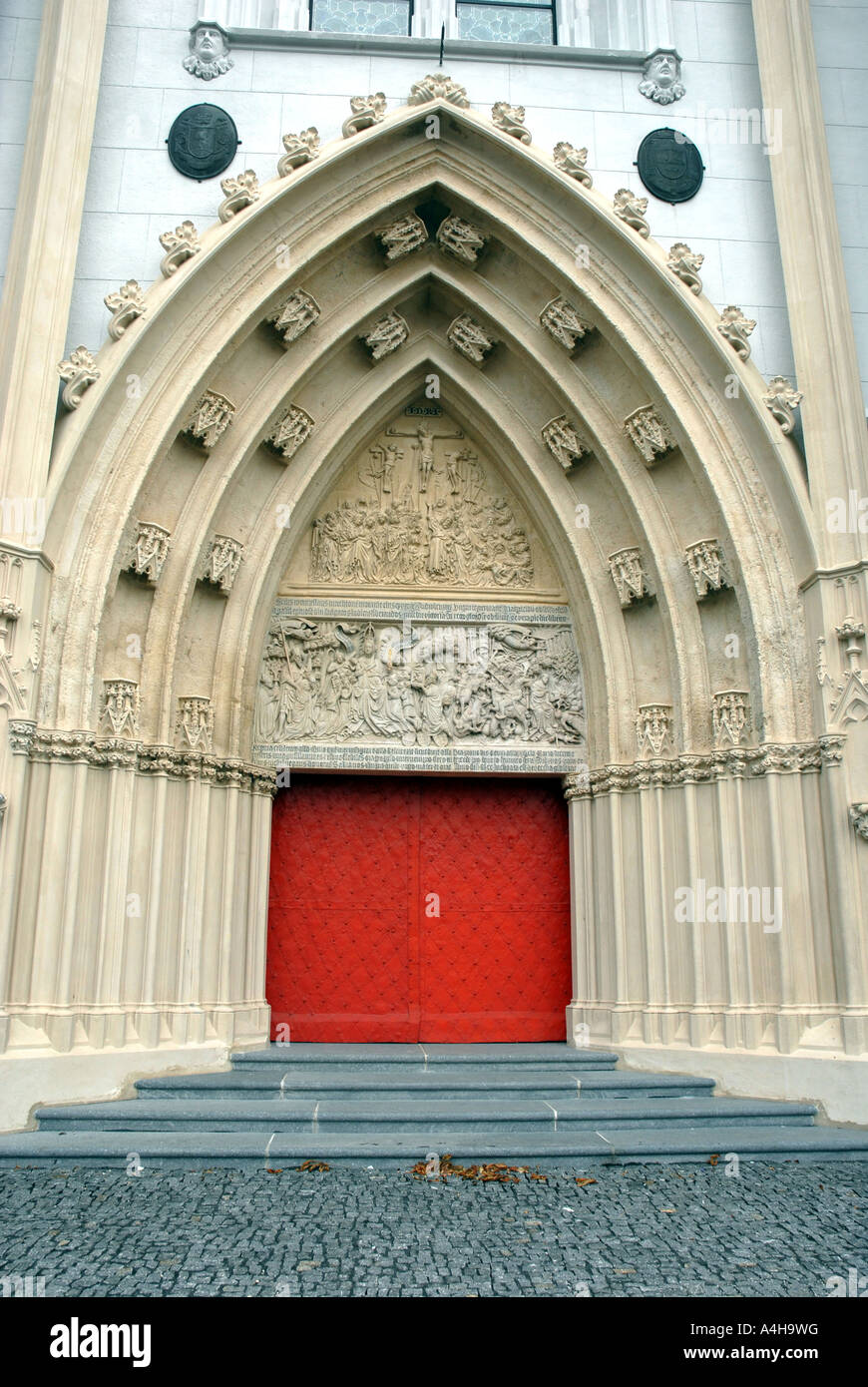 Gothic entrance of the Basilica Mariazell near Vienna Austria Stock Photo - Alamy